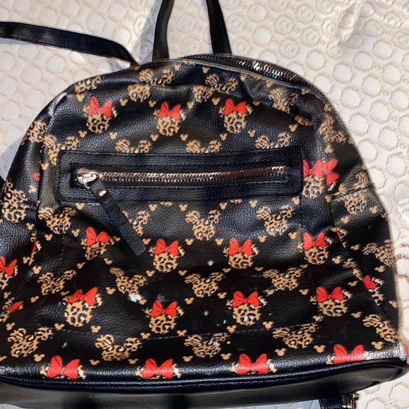 Disney | Bags | Disney Minnie Mouse Icon Leopard Print Mini Backpack ...